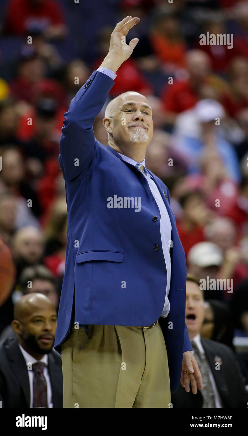 St. 10th Mar, 2018. Bonaventure Bonnies Head Coach Mark Schmidt during ...