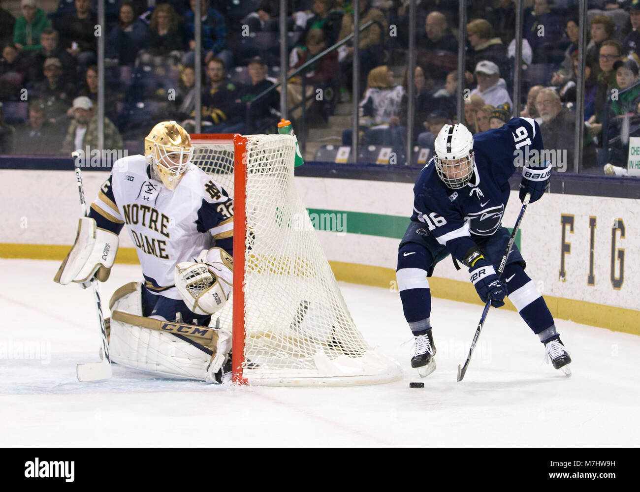 South Bend, Indiana, USA. 10th Mar, 2018. Penn State forward Andrew ...