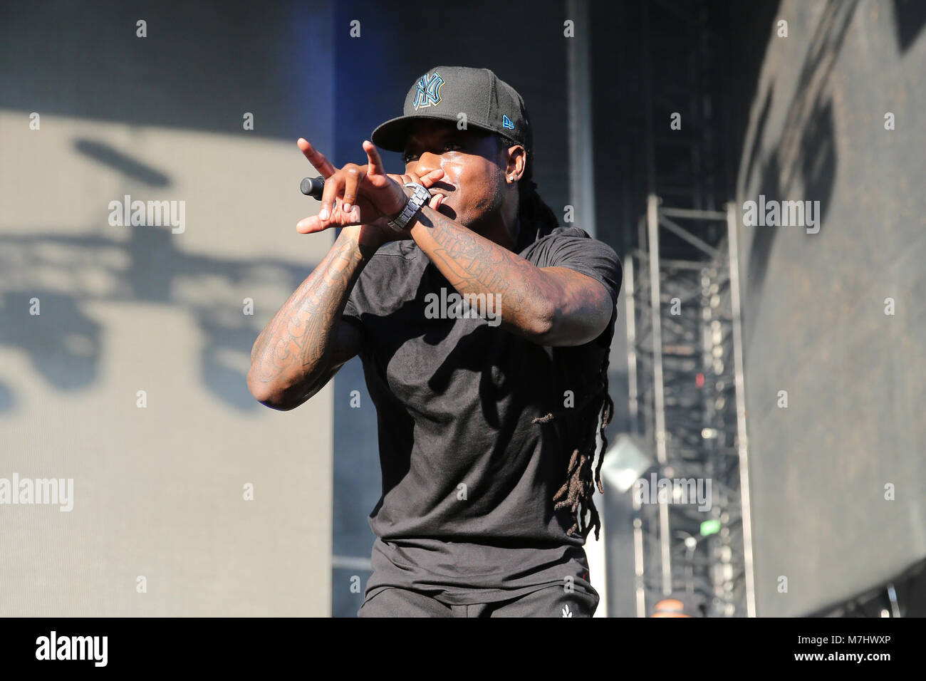 Parramatta, NSW, Australia. 10th Mar, 2018. US Rapper Ace Hood ...