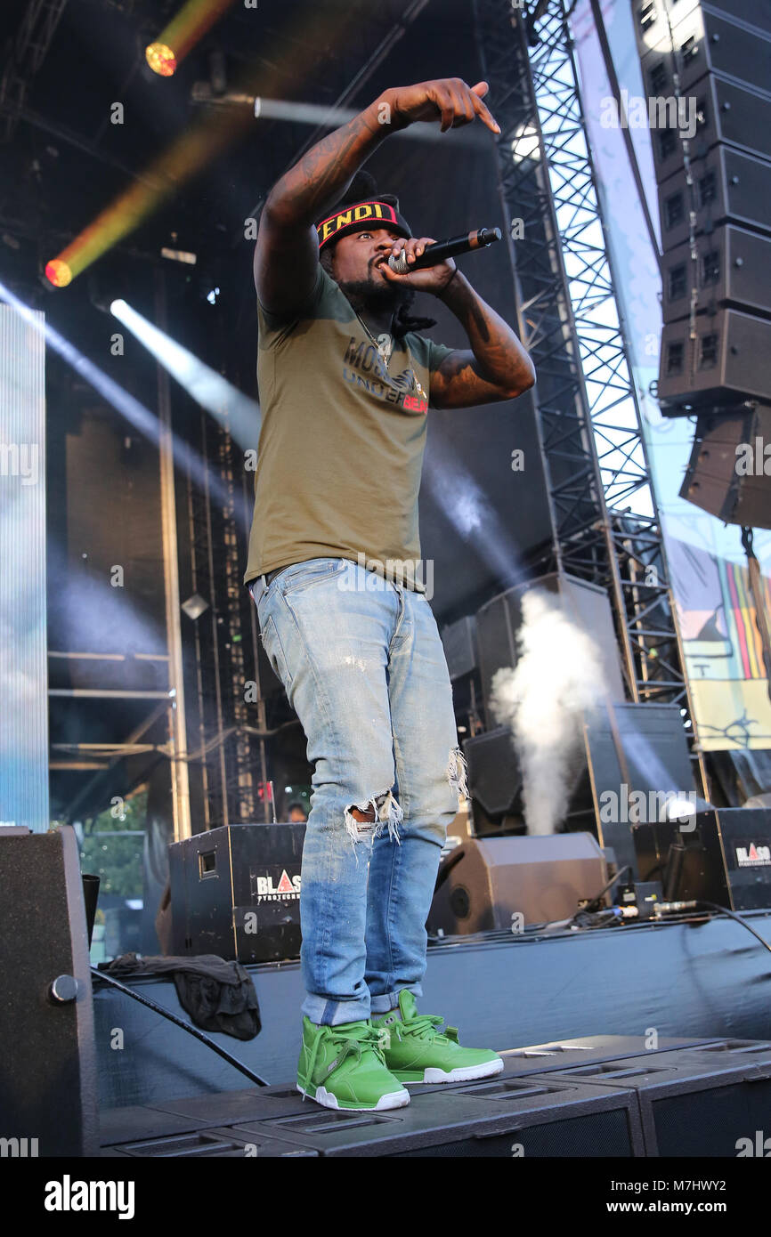 Parramatta, NSW, Australia. 10th Mar, 2018. US Rapper Wale performing ...