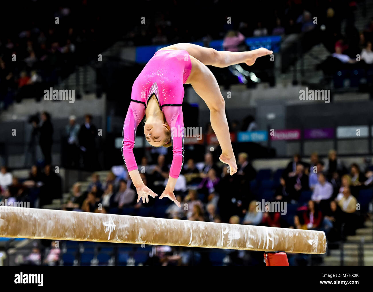 Liverpool, UK. 10th March, 2018. Lucy Stanhope competes on the Balance ...