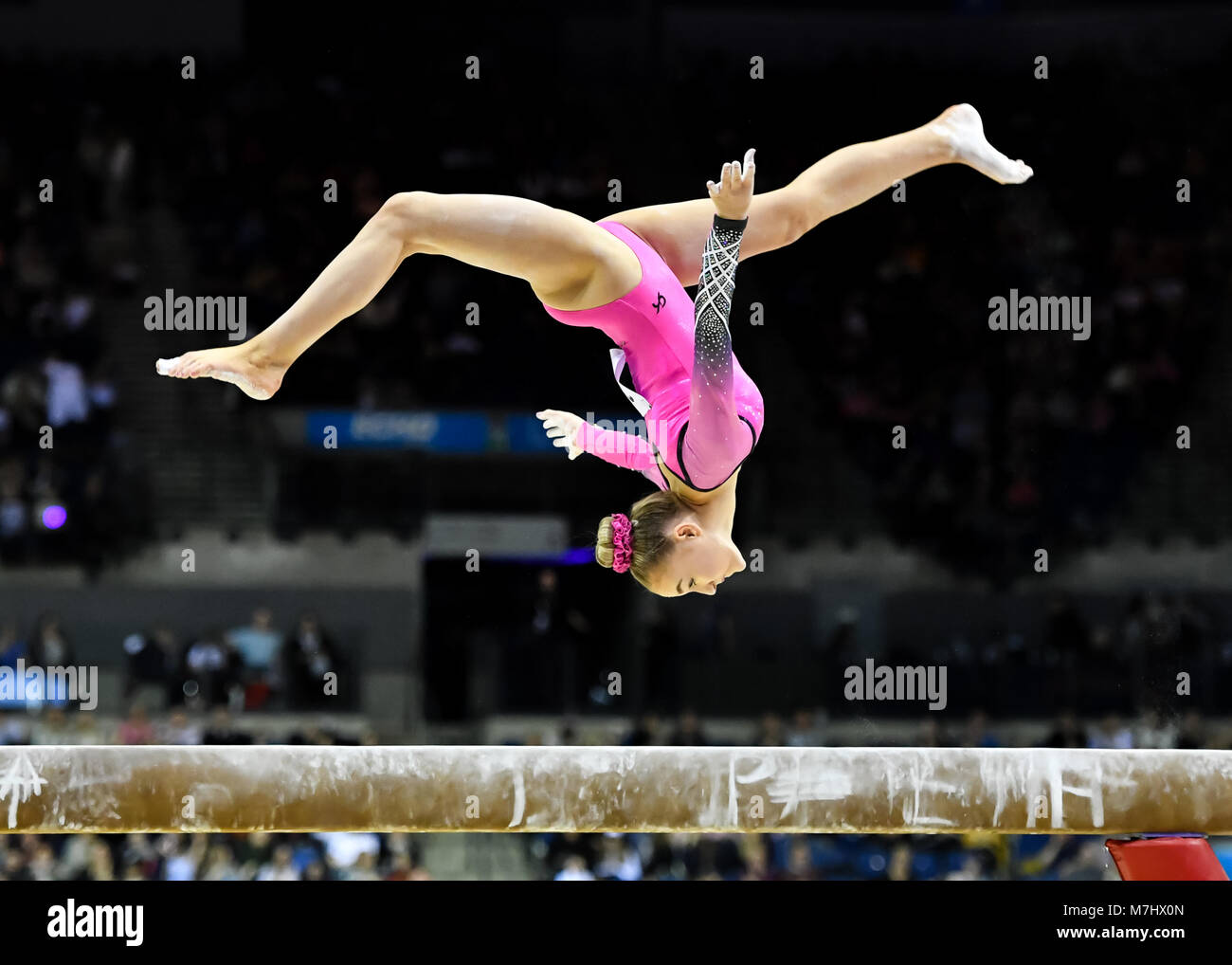 Liverpool, UK. 10th March, 2018. Lucy Stanhope competes on the Balance ...