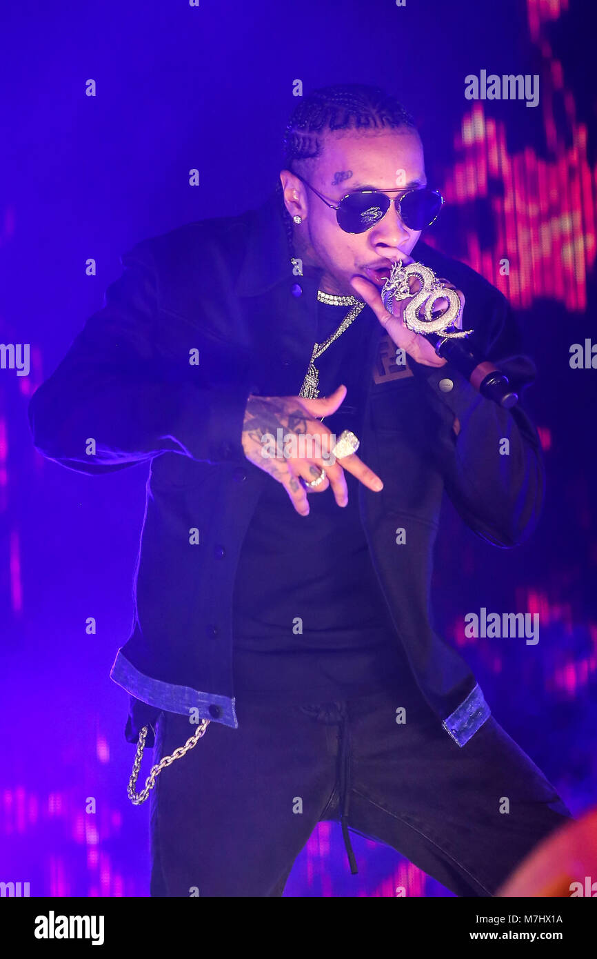 Parramatta, NSW, Australia. 10th Mar, 2018. US Rapper Tyga performing ...