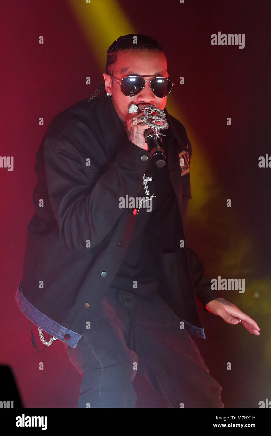 Parramatta, NSW, Australia. 10th Mar, 2018. US Rapper Tyga performing ...