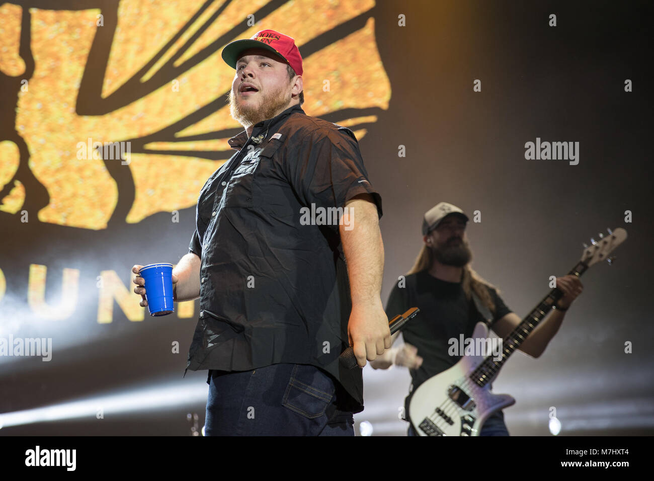 London, England. 10th March 2018, Luke Combs performs During Country To ...