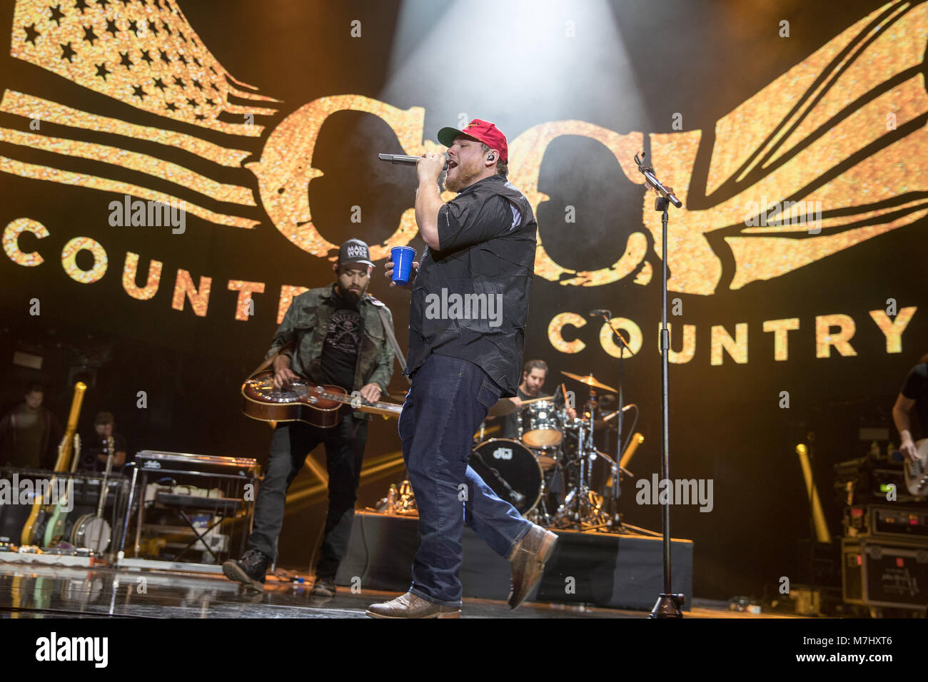 London, England. 10th March 2018, Luke Combs performs During Country To ...