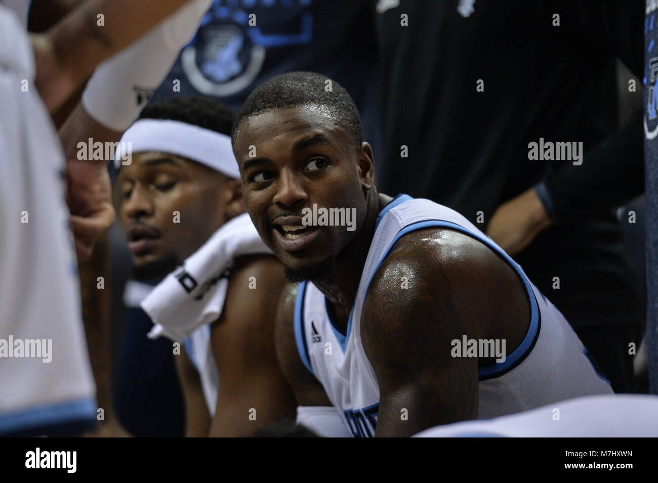 Washington, DC, USA. 10th Mar, 2018. JARED TERRELL (32) talks with his ...