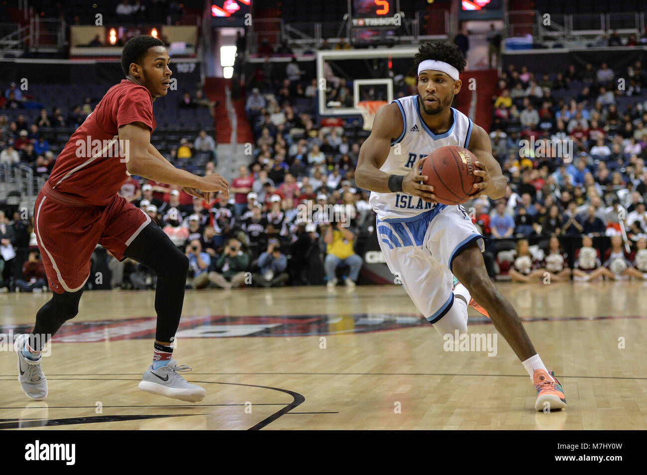 Washington, DC, USA. 10th Mar, 2018. E.C. MATTHEWS (0) charges around ...
