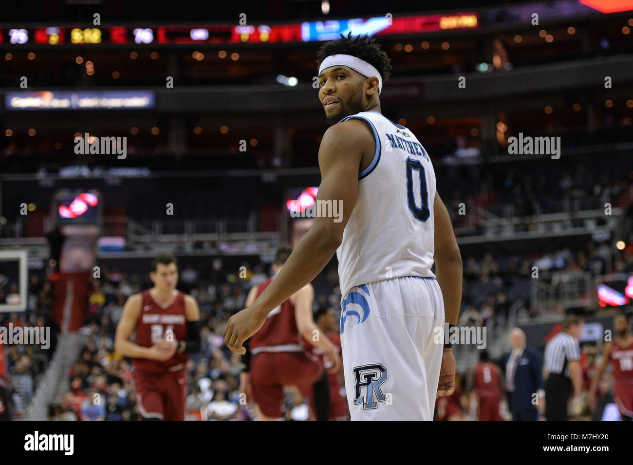 Washington, DC, USA. 10th Mar, 2018. E.C. MATTHEWS (0) looks back at ...