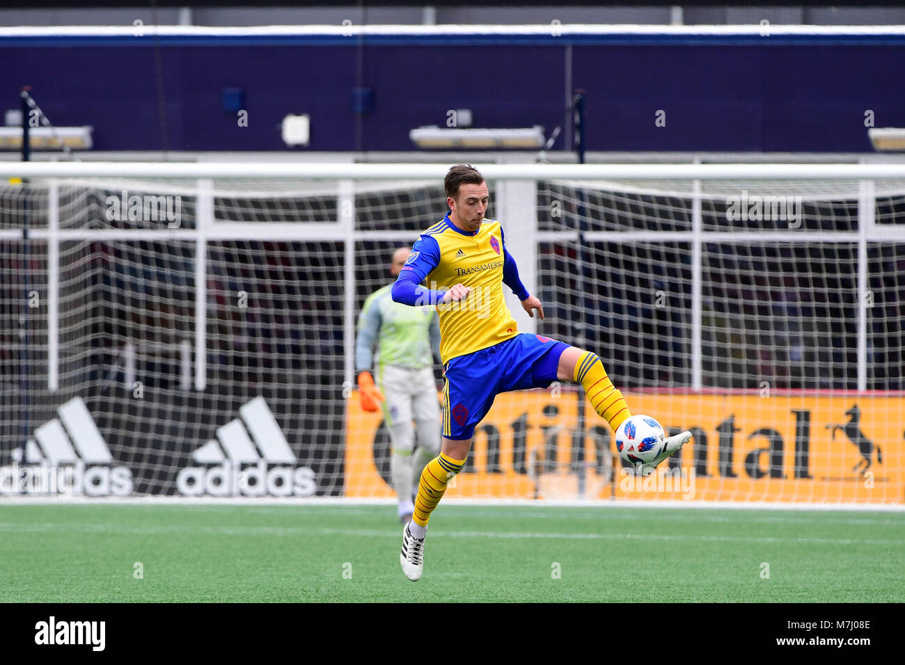 Foxborough Massachusetts, USA. 10th Mar, 2018. Colorado Rapids defender ...