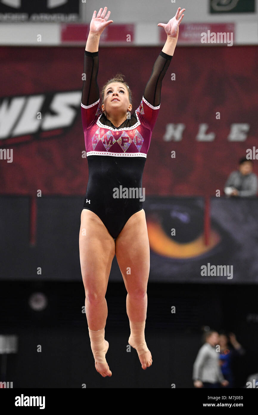 March 9, 2017 - Philadelphia, Pennsylvania, U.S - Temple Owls gymnast ...
