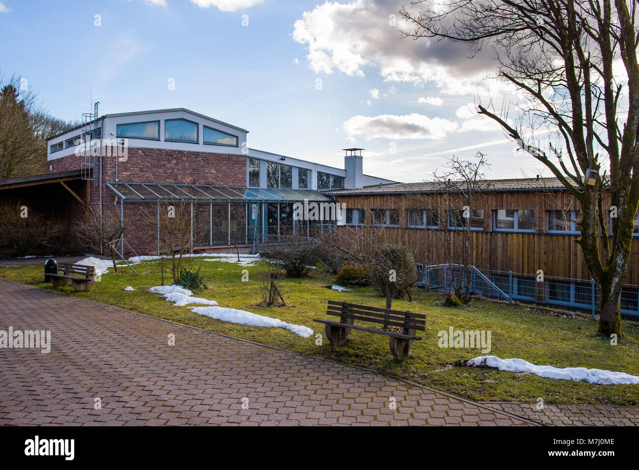 05 March 2018, Germany, Tholey: Exterior view of the Schaumberger Hof ...