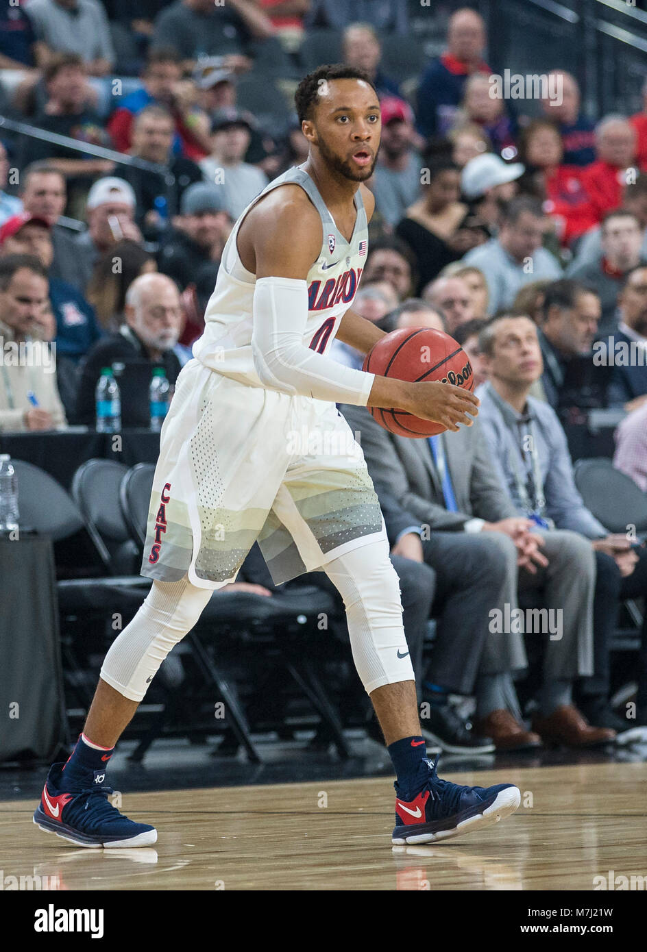 Mar 10 2018 Las Vegas, NV, U.S.A. Arizona guard Parker Jackson ...