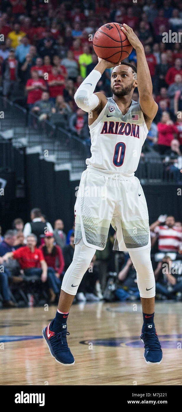 Mar 10 2018 Las Vegas, NV, U.S.A. Arizona guard Parker Jackson ...