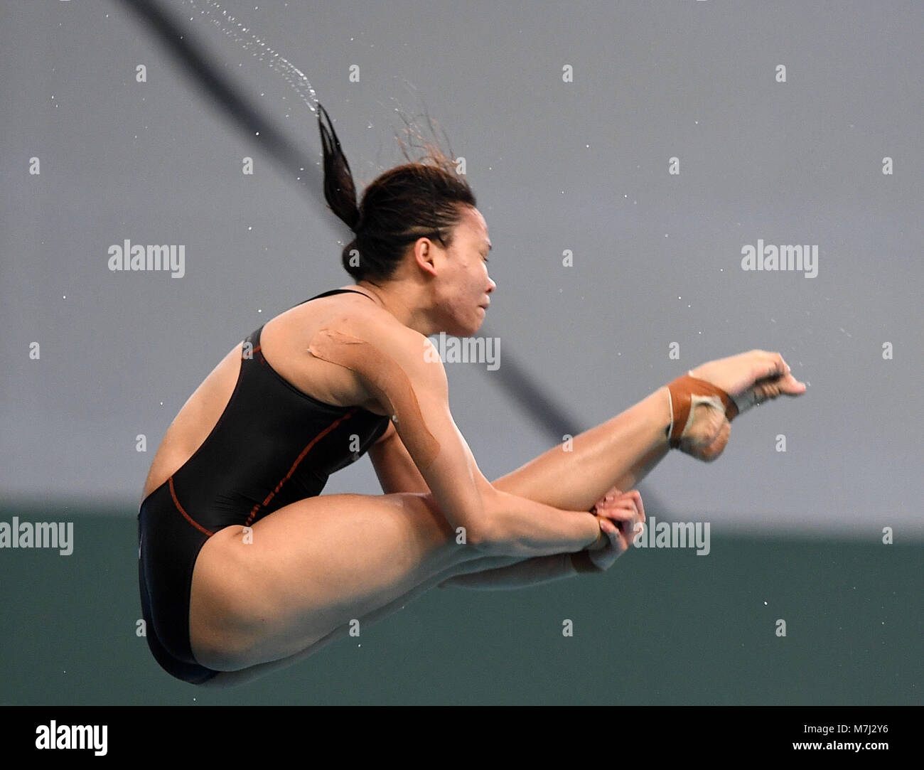 Beijing, China. 11th Mar, 2018. Malaysia's Pamg Pandelela competes ...