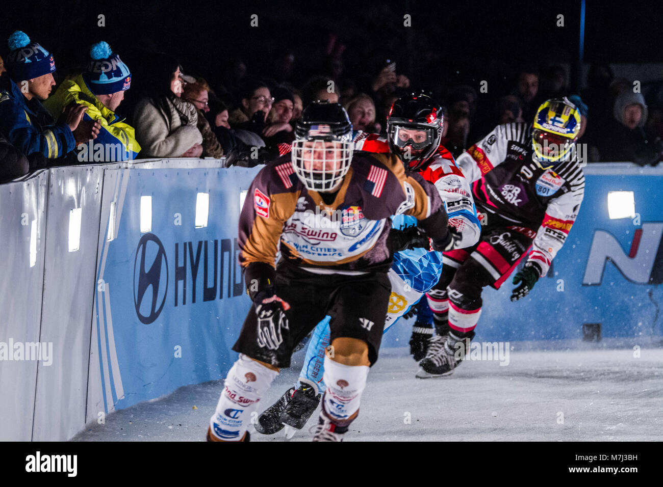 Edmonton, Alberta, Canada. 10th Mar, 2018. Tyler Witt and Patrik Mertz ...