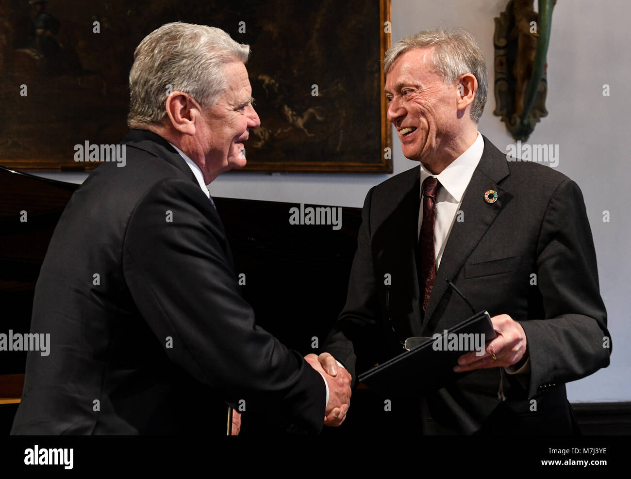 Freiburg, Germany. 11th March, 2018. Former German president Joachim ...
