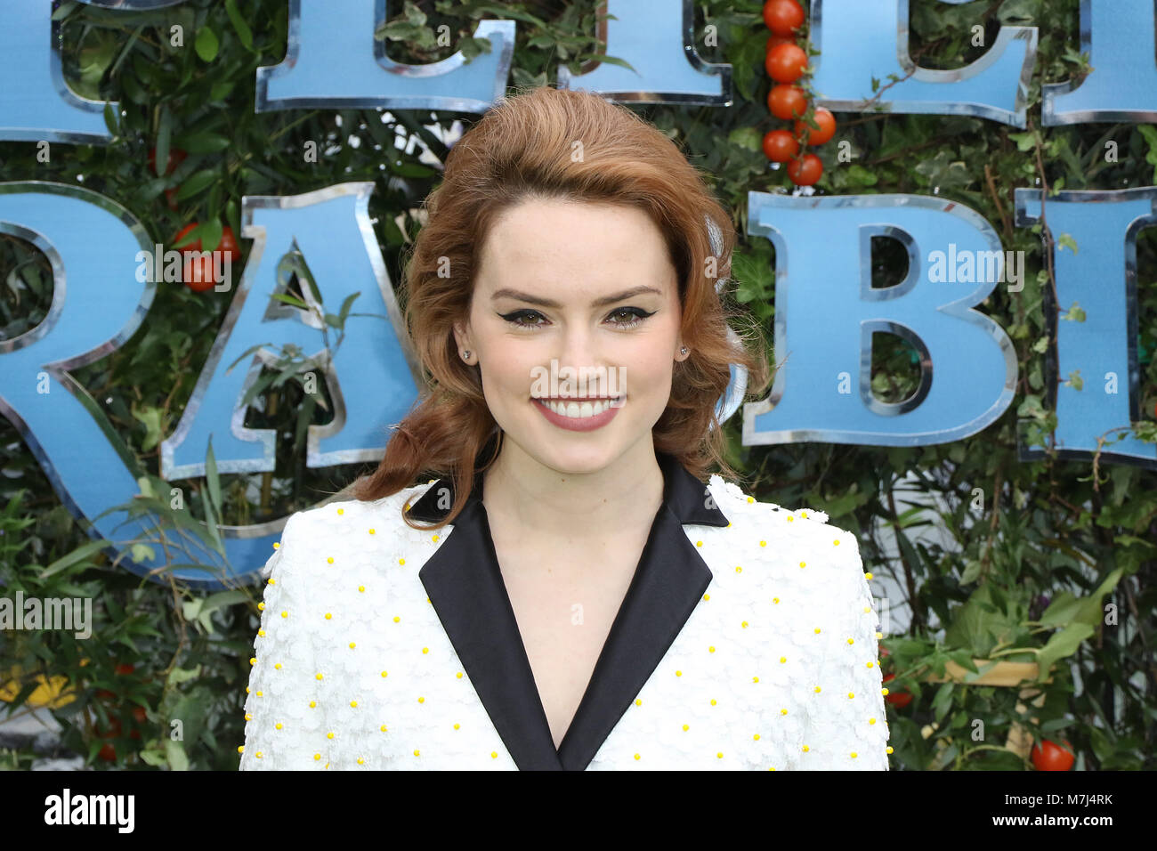 London, UK. 11th March, 2018. Daisy Ridley, Peter Rabbit - UK Gala ...