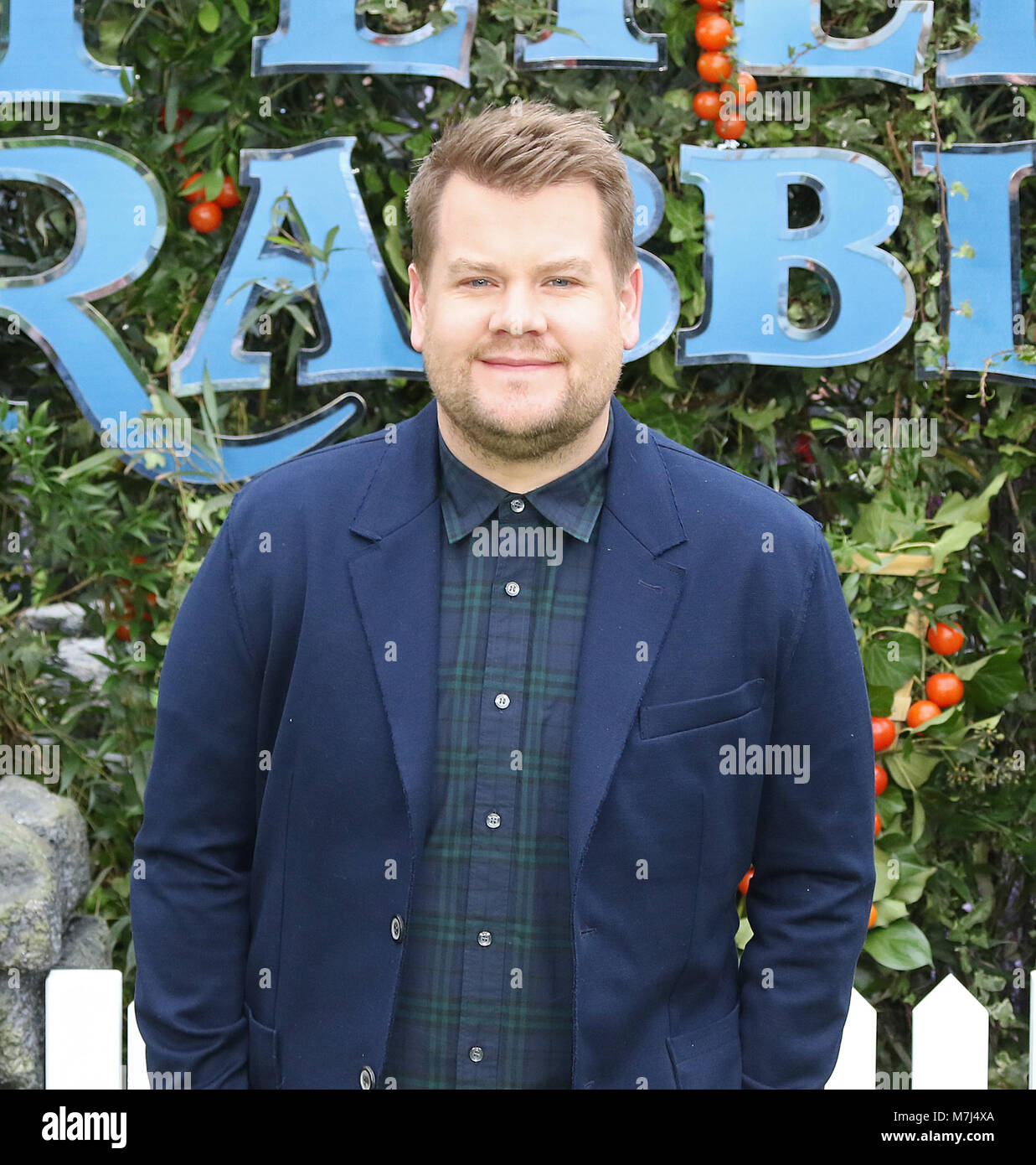 London, UK. 11th March, 2018. James Corden, Peter Rabbit - UK Gala ...
