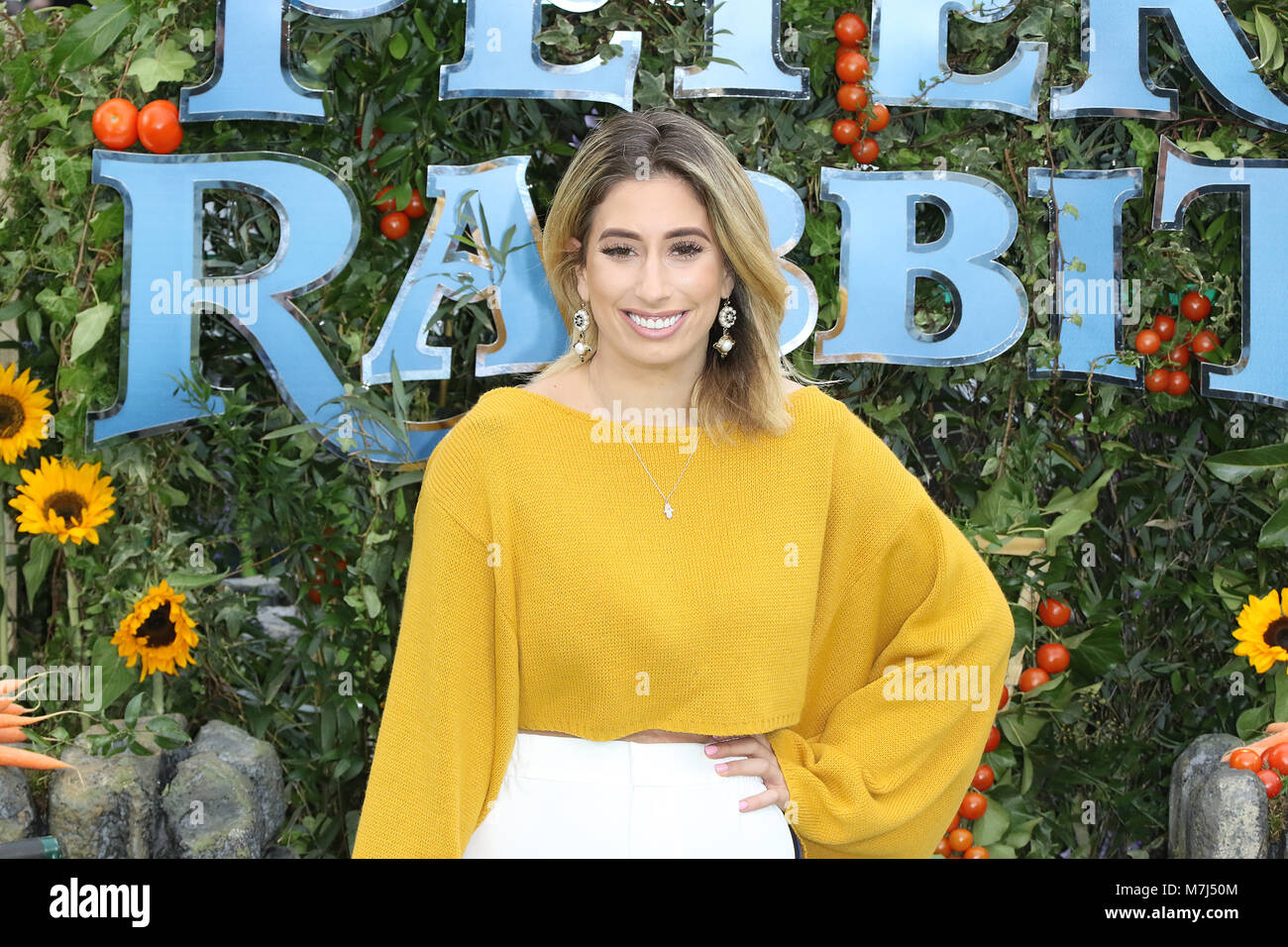 London, UK. 11th March, 2018. Stacey Solomon, Peter Rabbit - UK Gala ...
