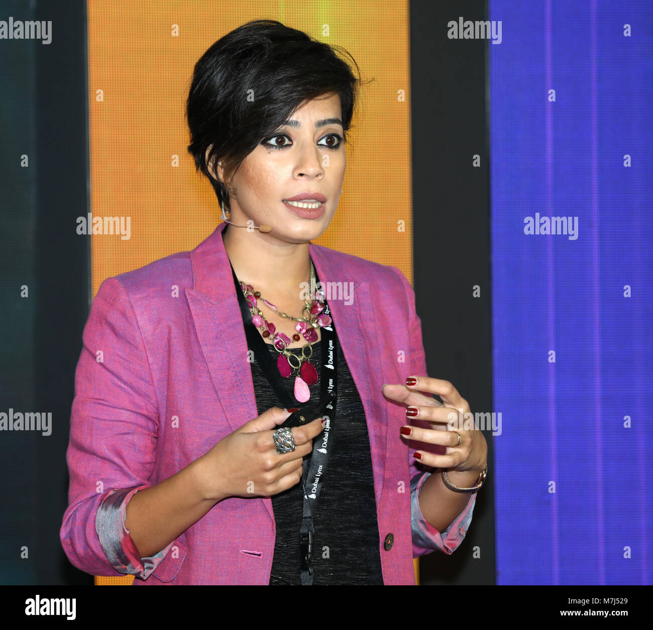 Dubai, United Arab Emirates, 11. March 2018, Asma Shabab, Marketing ...