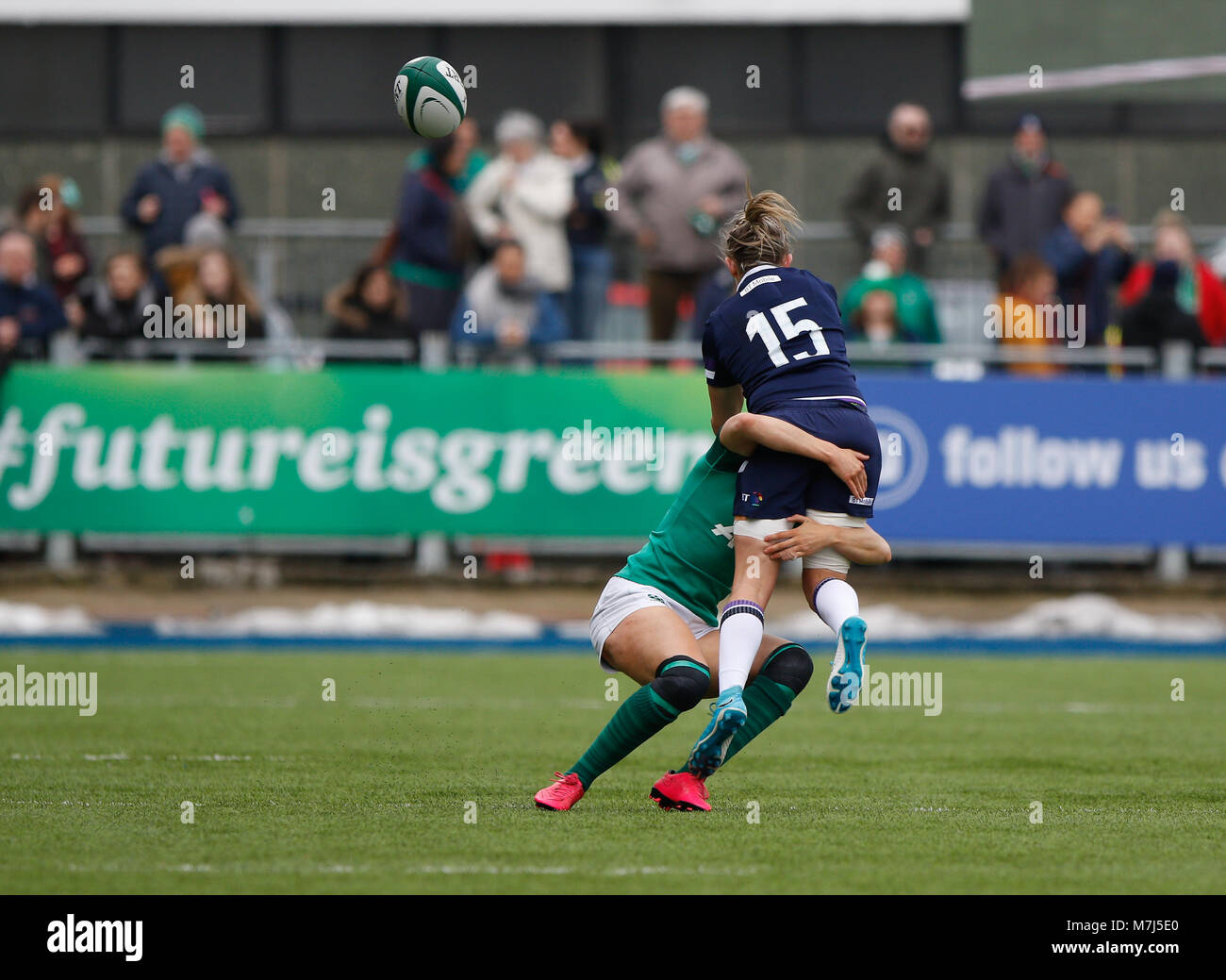 Dublin, Ireland. Sunday 11 March, 2018. Scotland's Chloe Rollie is ...