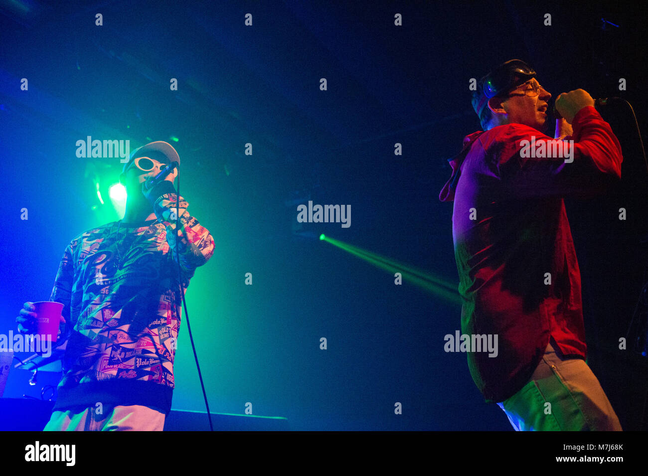 10 March 2018, Germany, Berlin: The singer Hustensaft Juengling (L ...