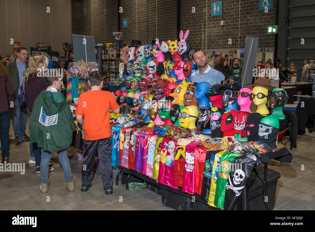 Liverpool, UK. 11th March 2018. Liverpool Comicon, a meeting of heroes ...