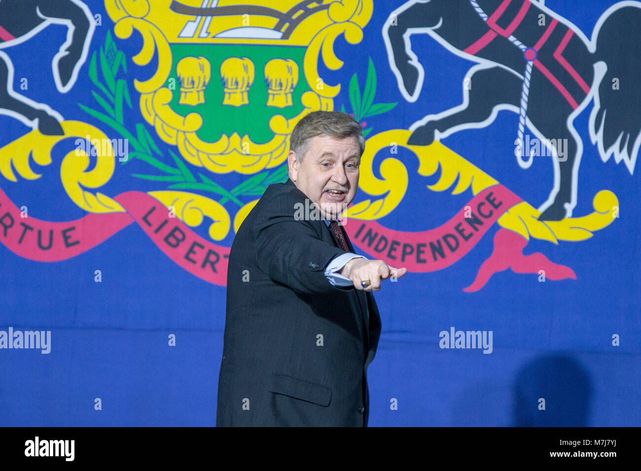 Moon Township, USA. 10th Mar, 2018. Rick Saccone, Republican ...