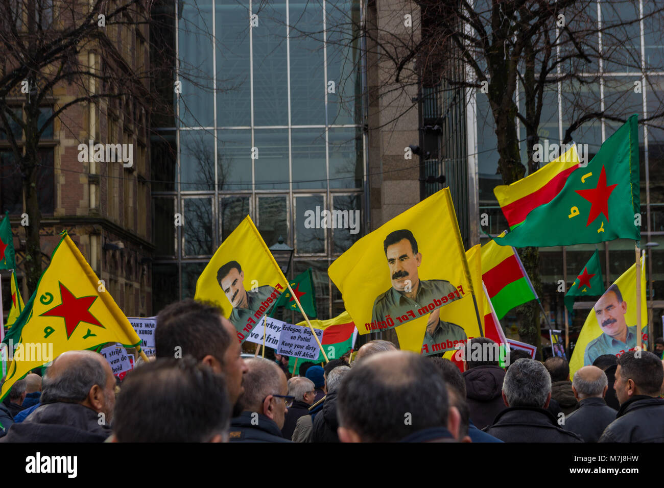 The Hague, the Netherlands. 11 March, 2018. Kurdish protest rally ...