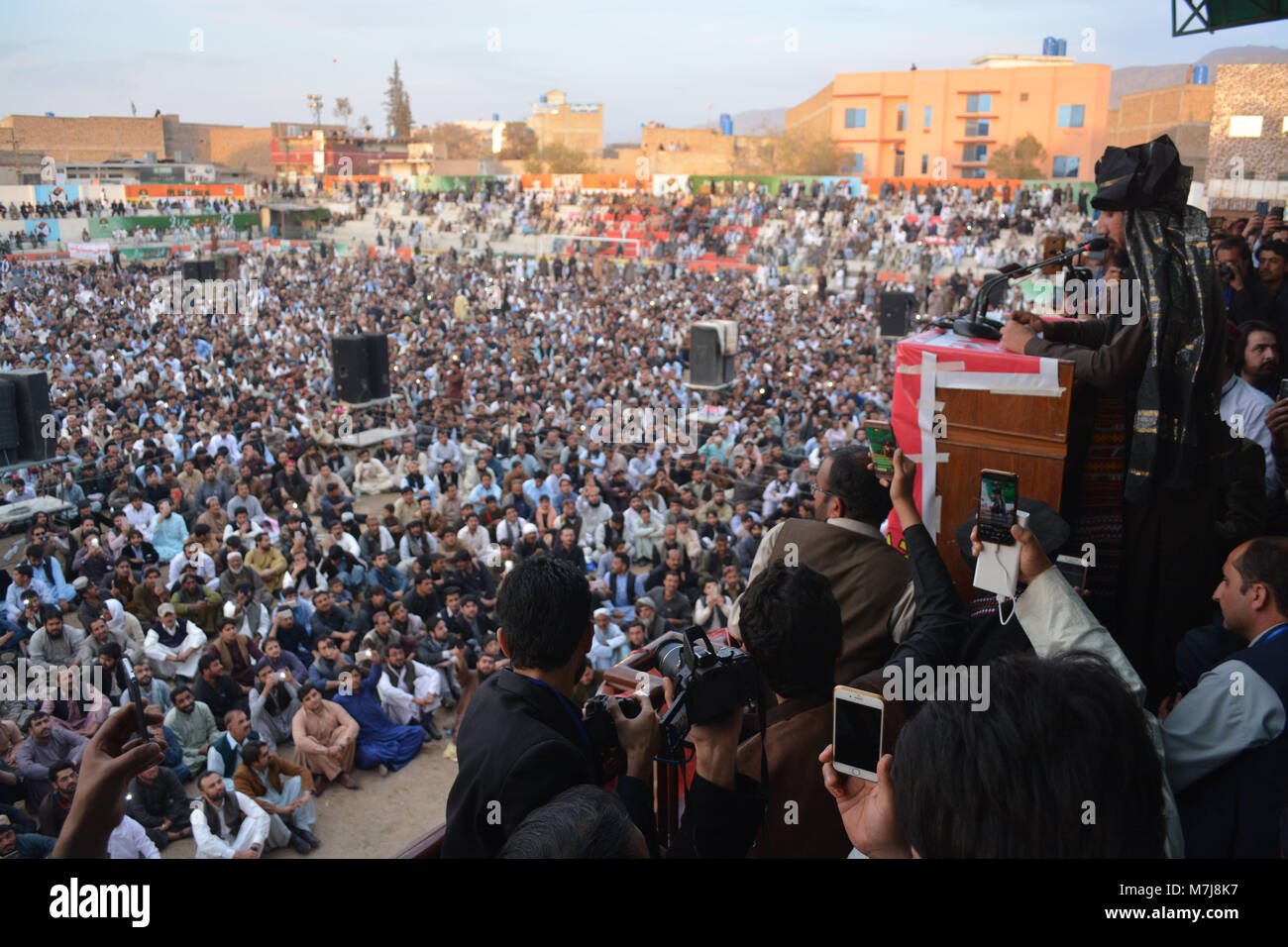 Quetta, Pakistan. 11th March, 2018. Chief of Pashtun Tahafuz Movement ...