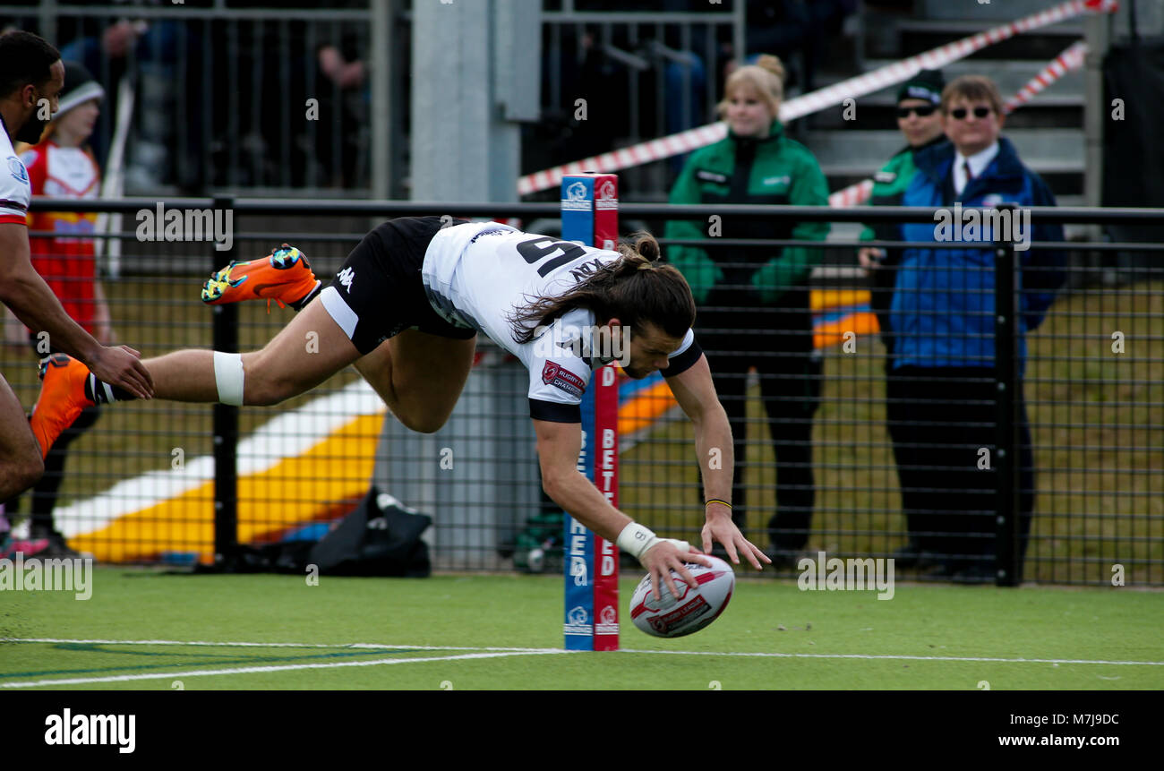 Sheffield, South Yorkshire, UK. 11th March, 2018. Liam Kay of Toronto ...