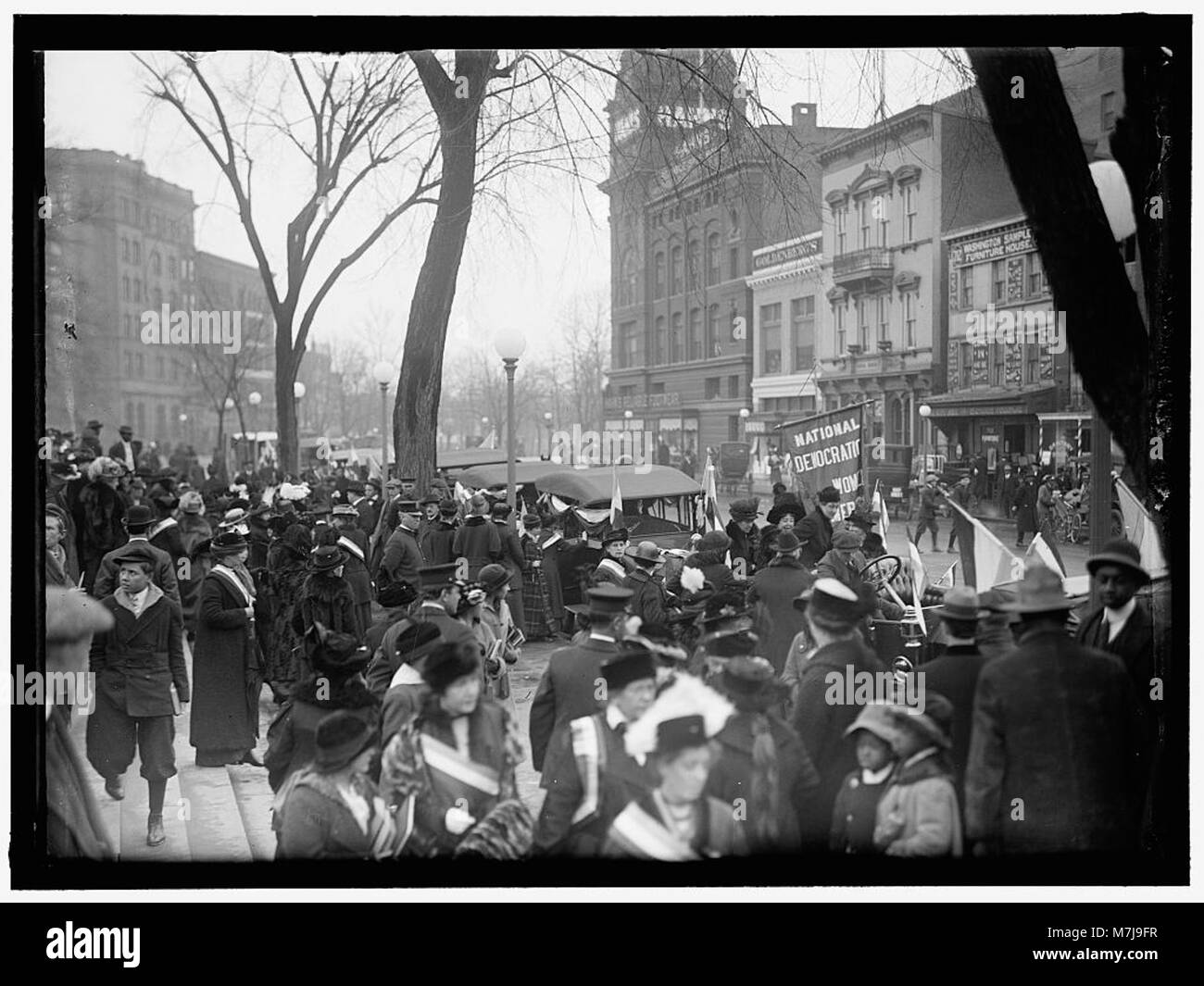 A historical image related to the movement for women's suffrage ...