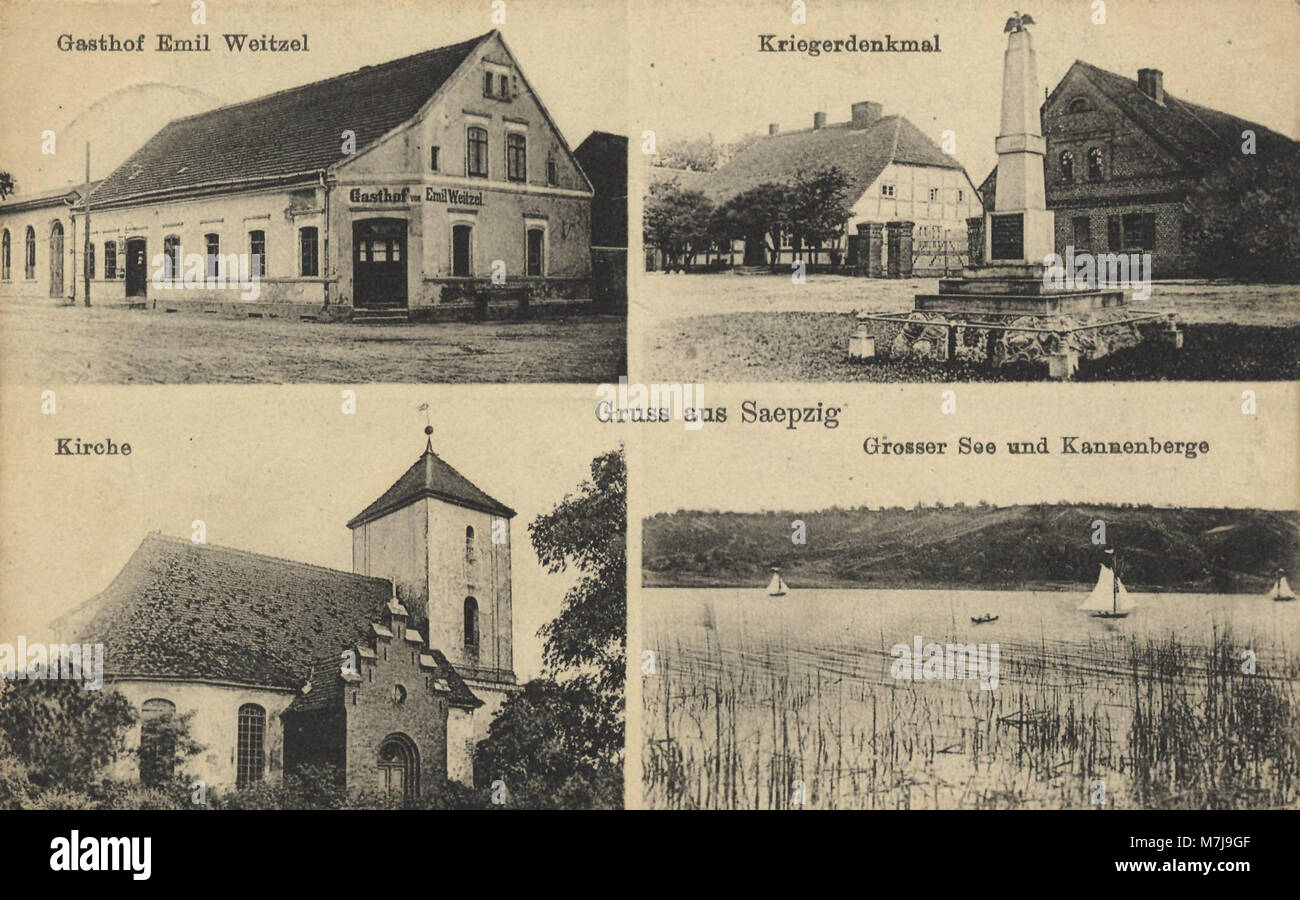 A postcard from Spreewald, Ostbrandenburg, showing the Gasthof Emil ...