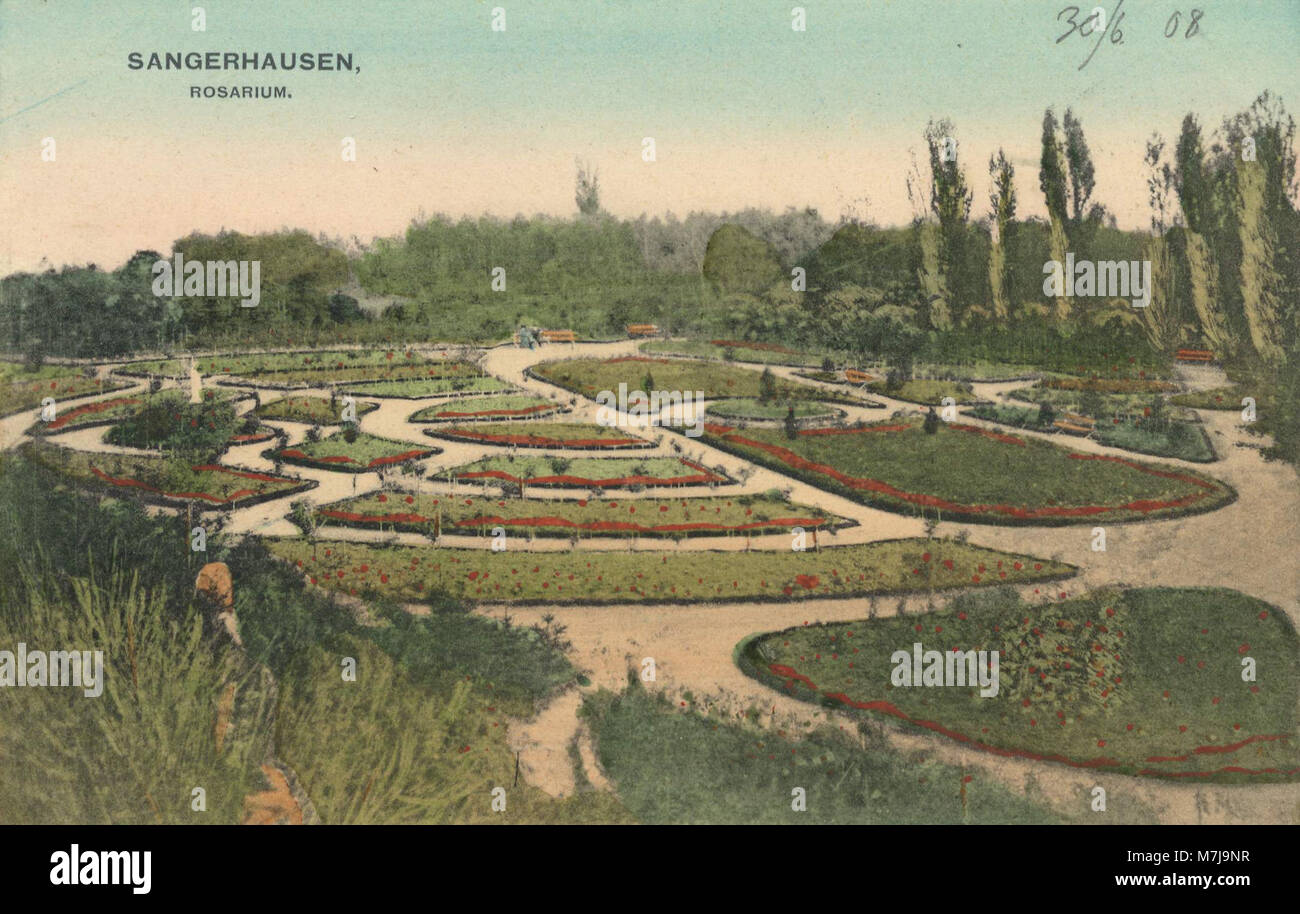 A photograph or postcard of the Rosarium in Sangerhausen, Sachsen ...