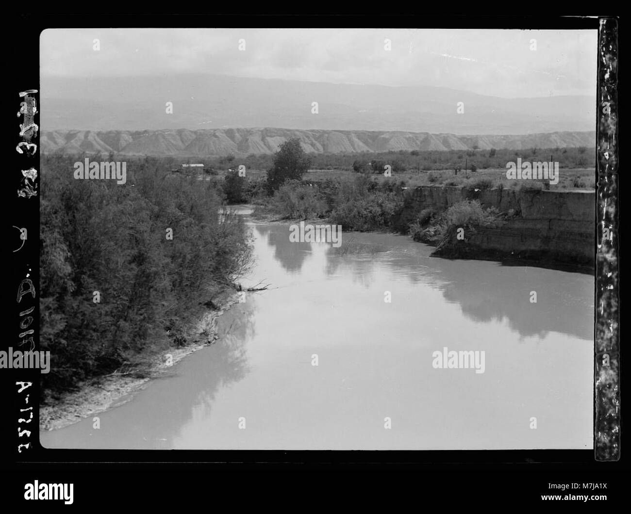 This photograph shows the Jordan River flowing through the Jordan ...