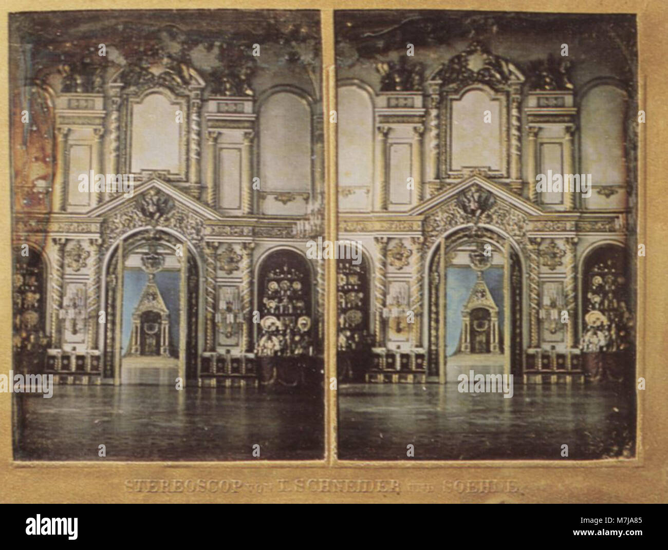This photograph by Wilhelm Schneider shows the Throne Room in the ...