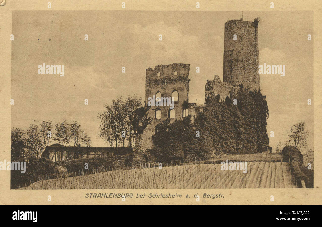 The Strahlenburg Castle near Schriesheim in Baden-Württemberg is ...