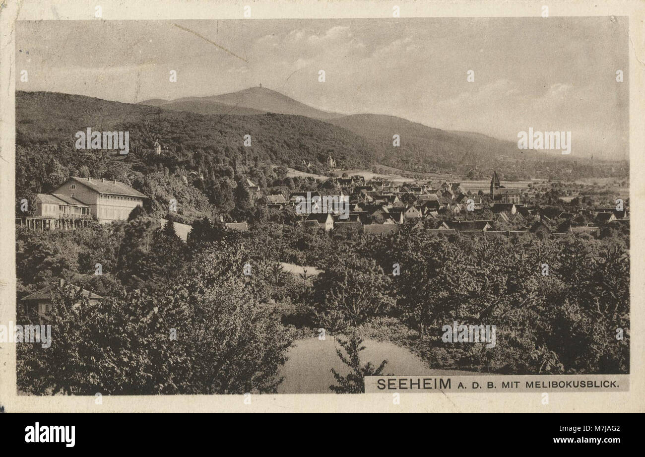 Seeheim, Hessen - Bergstraße mit Melibokusblick (Zeno Ansichtskarten ...