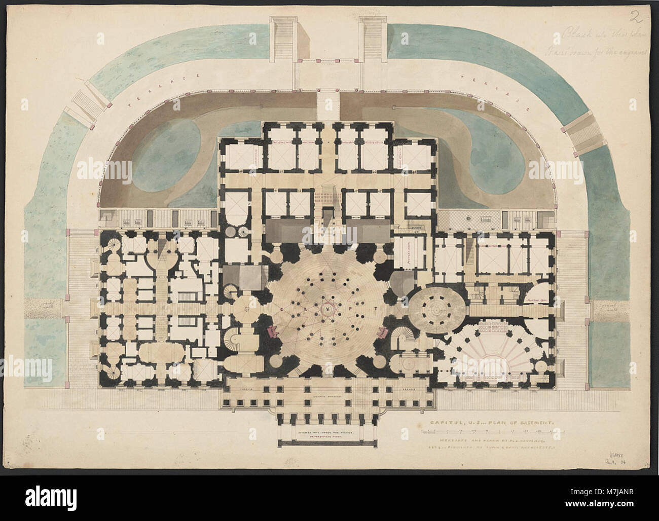 The basement floor plan of the United States Capitol in Washington, D.C ...