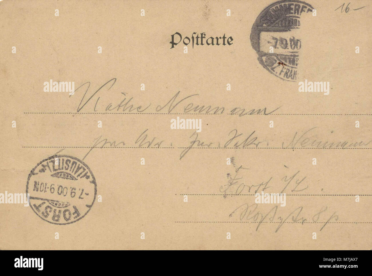 A vintage postcard depicting the town of Sommerfeld in East Brandenburg ...