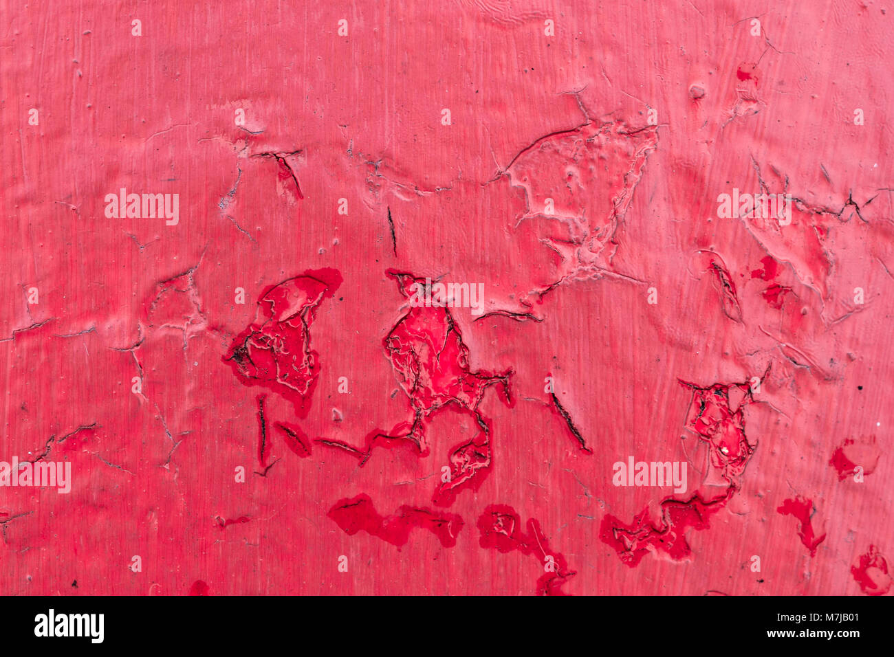 Cracked red paint texture. Close-up of old painted red wall. Abstract ...