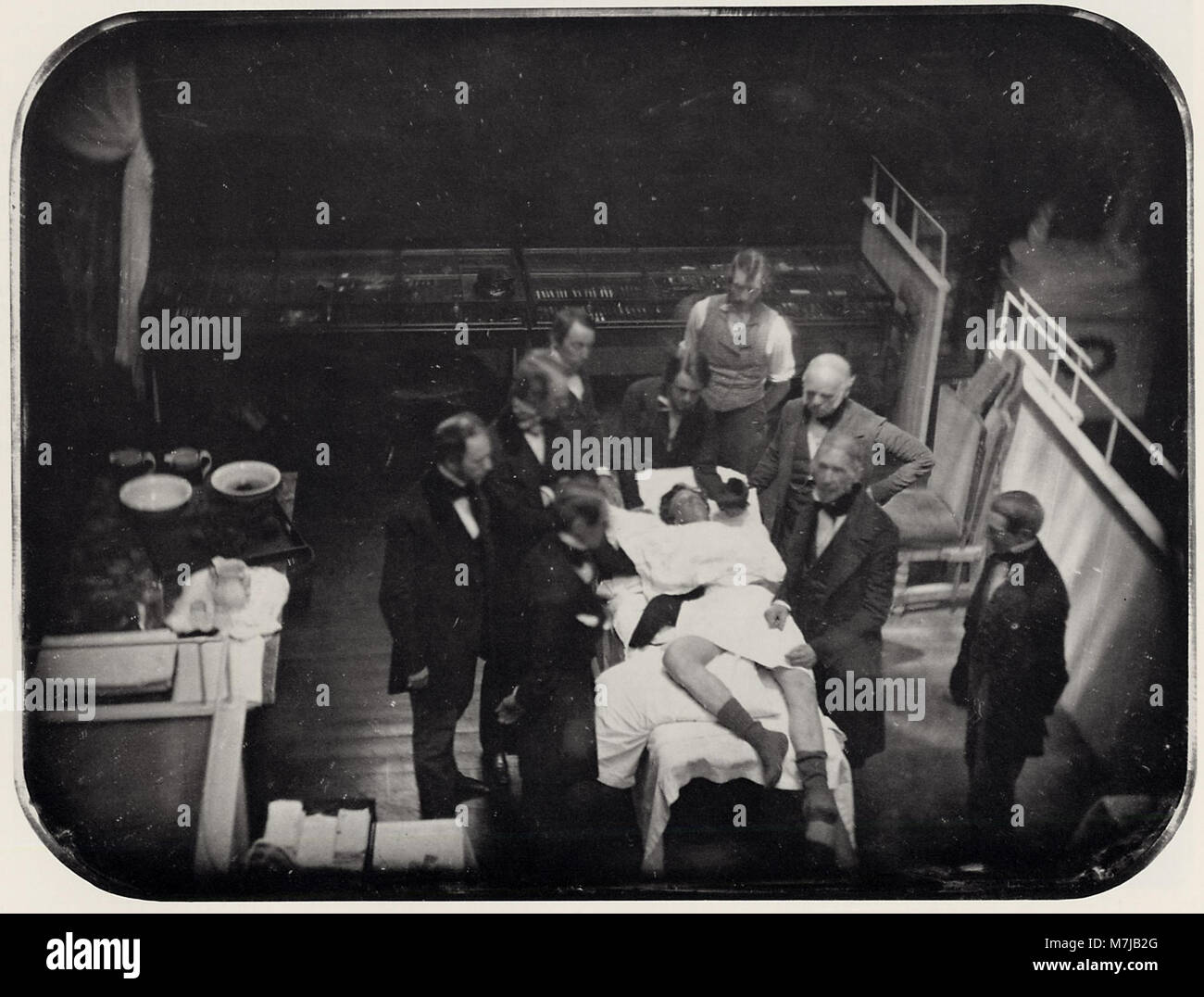 This image, taken by Southworth and Hawes, shows the operating room of ...