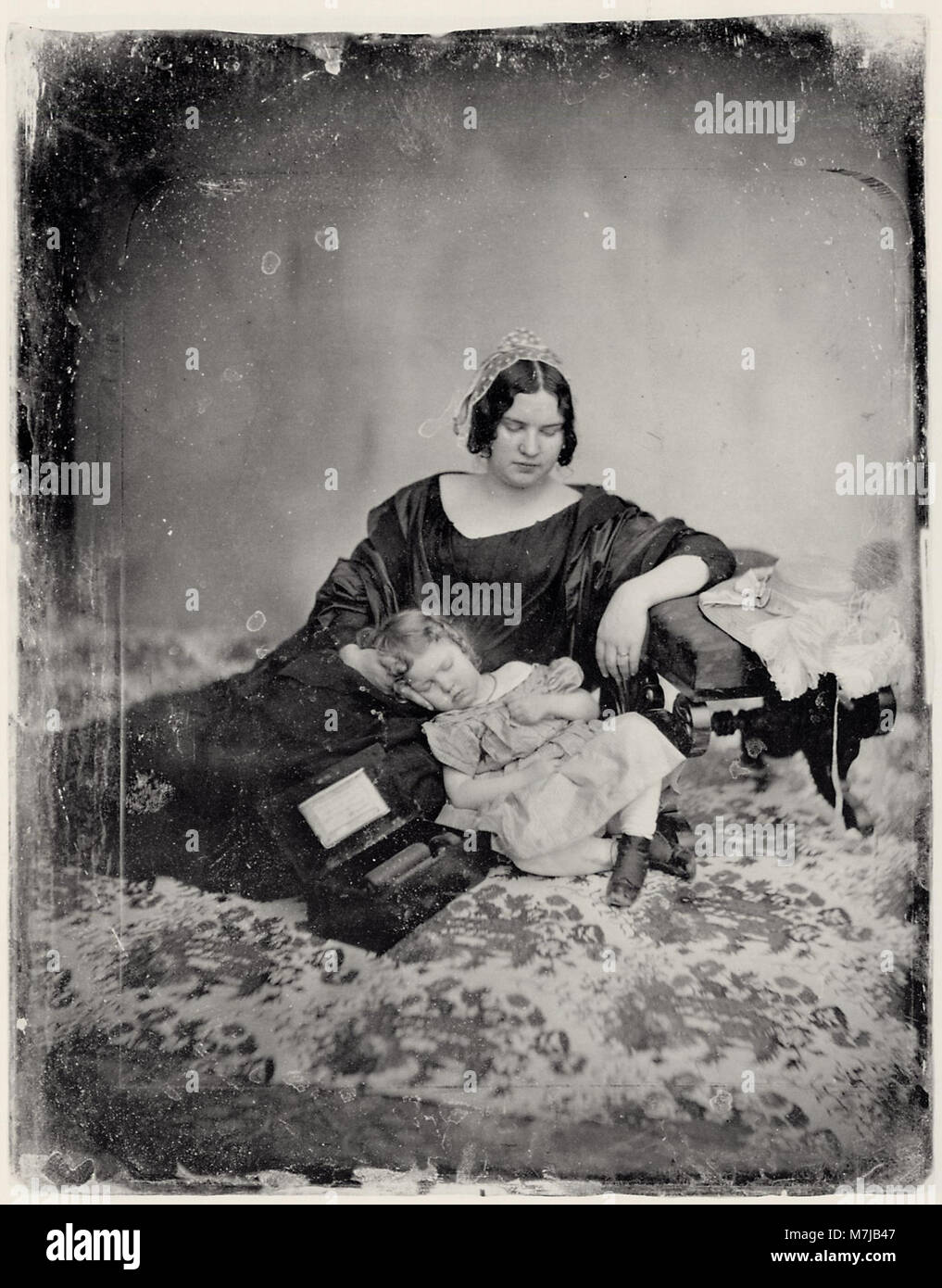 A photograph by Southworth and Hawes showing an unknown mother with her ...