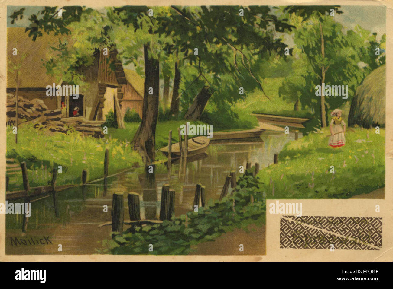 The Spreewald region of Brandenburg, shown in this peaceful landscape ...