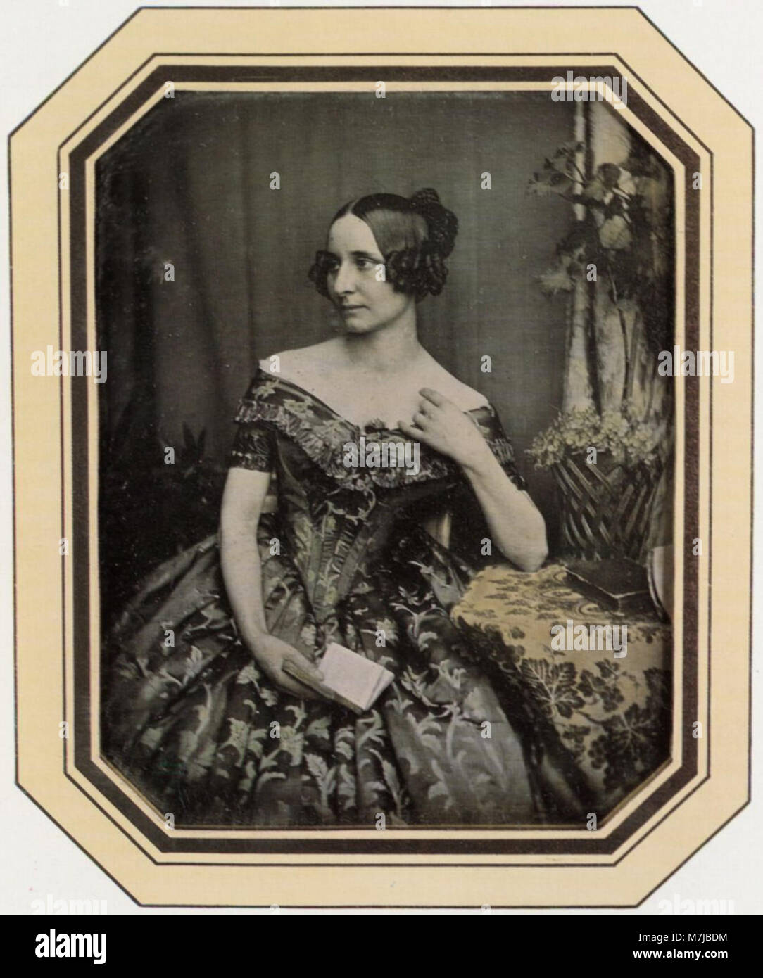 Portrait of Caroline Stelzner, a miniaturist from the early 19th ...