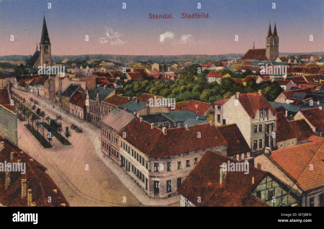 A view of Stendal, a town in the state of Sachsen-Anhalt, Germany. This ...