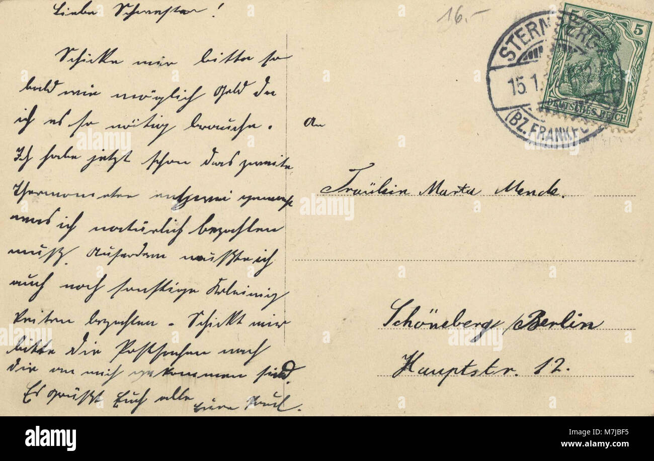 This postcard image shows the back of a card from Sternberg N. M ...