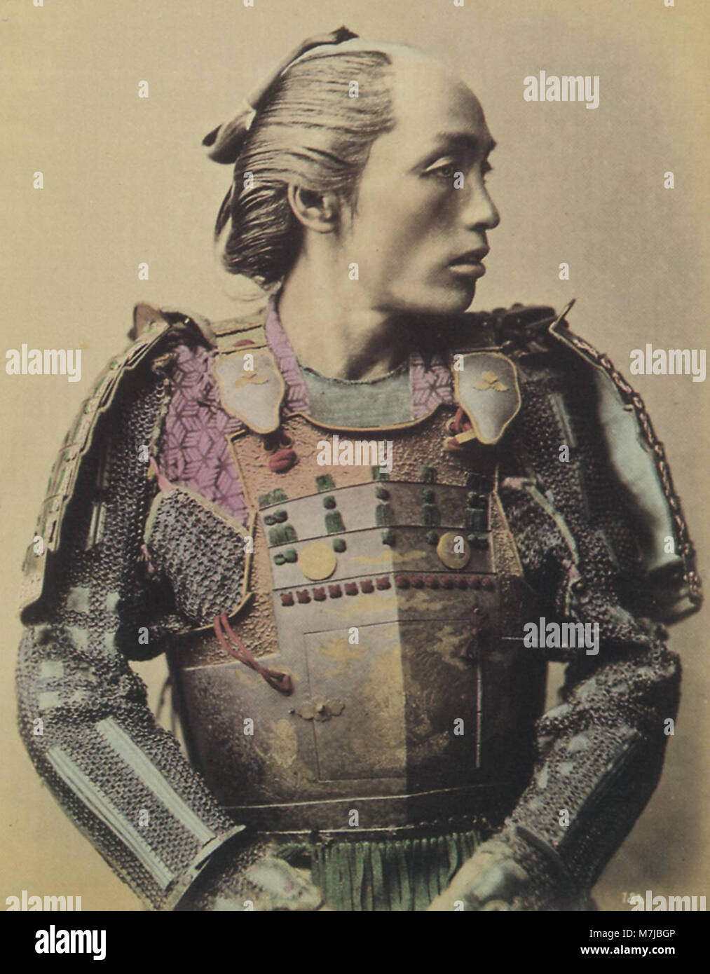 This image is a portrait of Raimond, Baron Stillfried, dressed as a ...