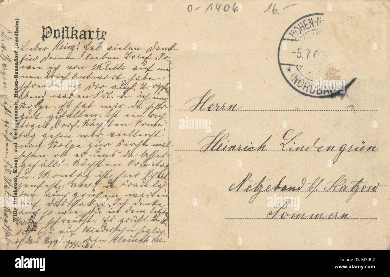 Vintage postcard showing church hi-res stock photography and images - Alamy